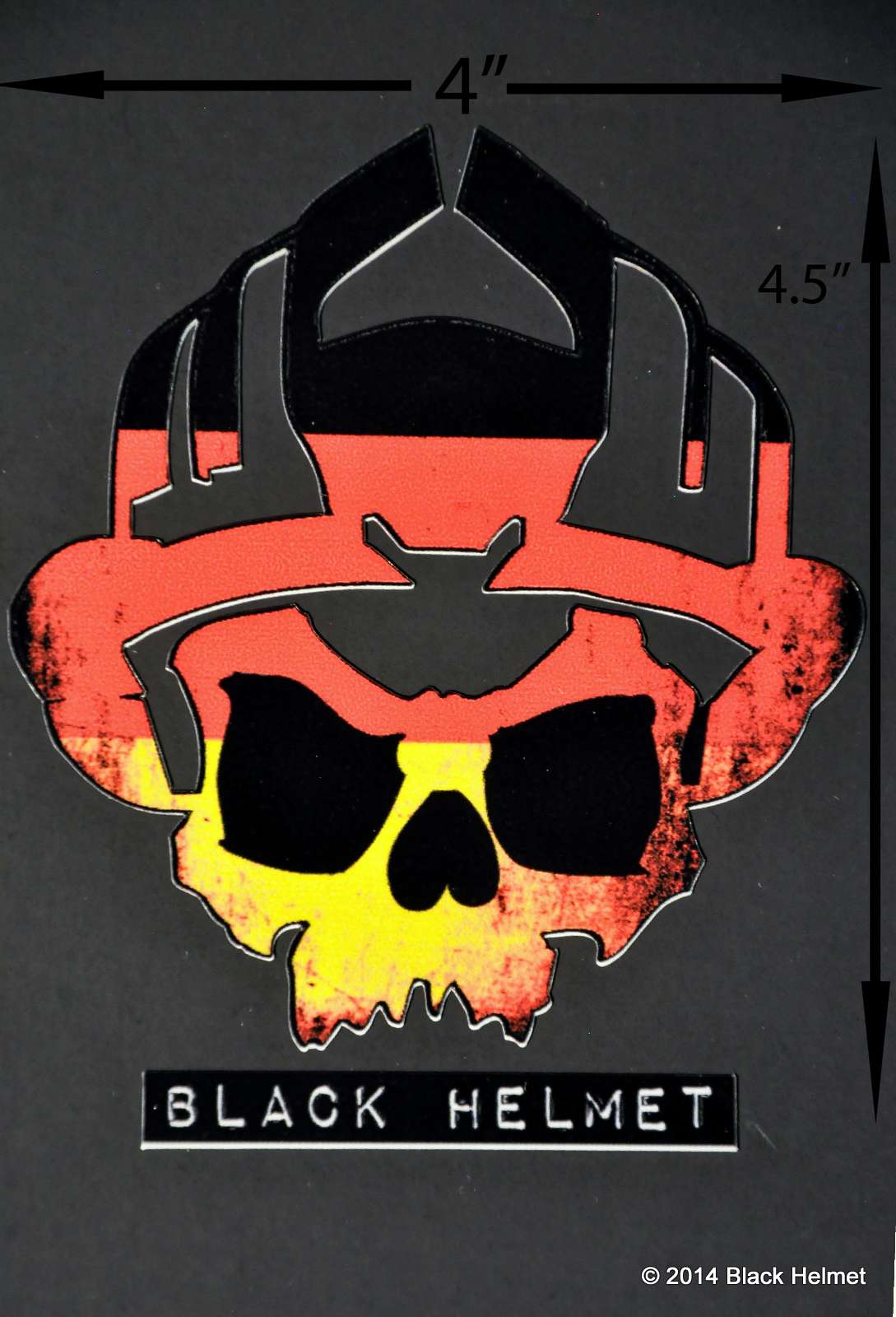 Flag of Germany Skull Logo Vehicle Decal - Black Helmet Firefighter ...