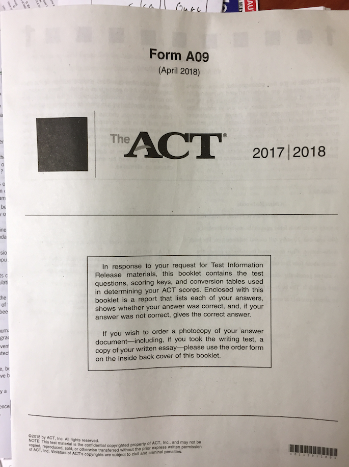 The April 2018 Test Information Release (TIR) Arrived in the Mail ...