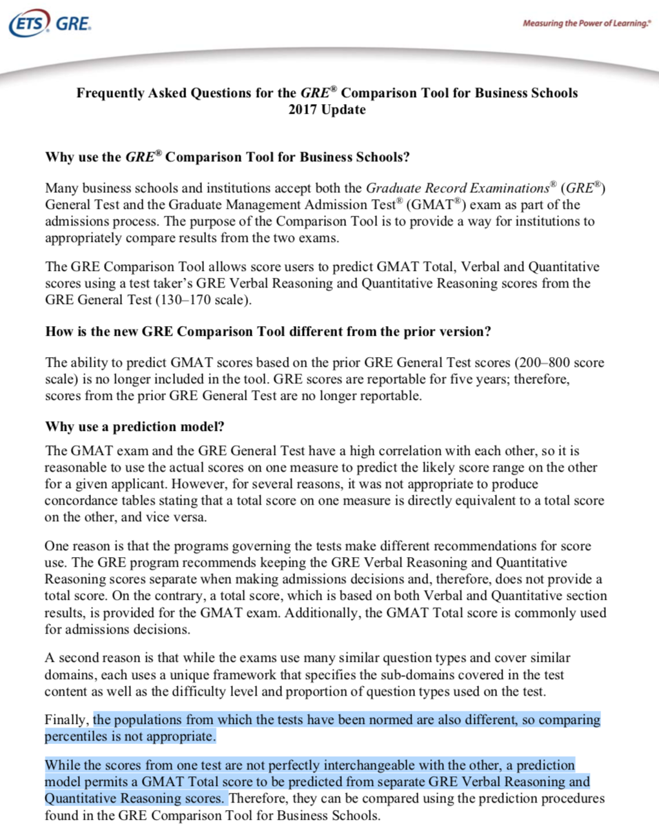 Frustratingly, ETS does not provide composite percentiles for the GRE ...